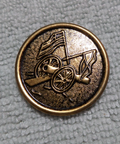 Vintage Antique Original Metal Picture Button WAR CANNON & FLAGS | eBay