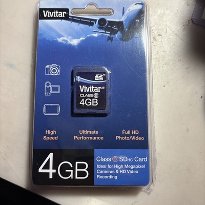 Vivitar Class 6 SD Hc 4 Gb Memory card New Sealed Package Great Deal | eBay