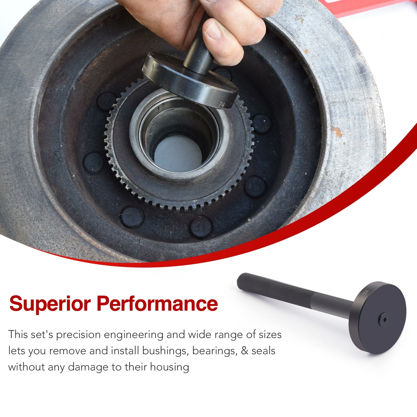 52pc Bearing Seal Ring Driver Tool Kit Bushing Bearing Hydraulic Press ...