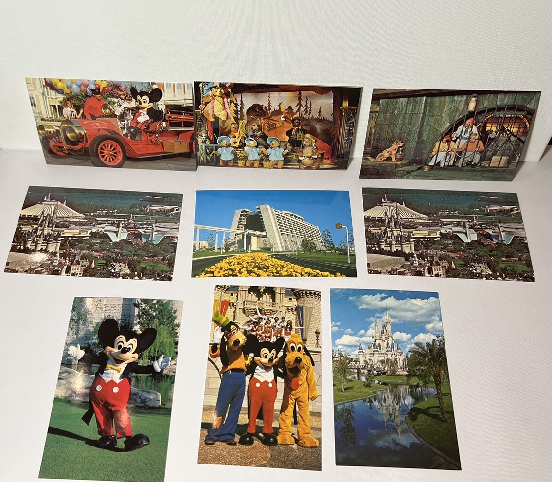 Lot of 7 Unused Vintage Disney World Postcards Epcot | eBay