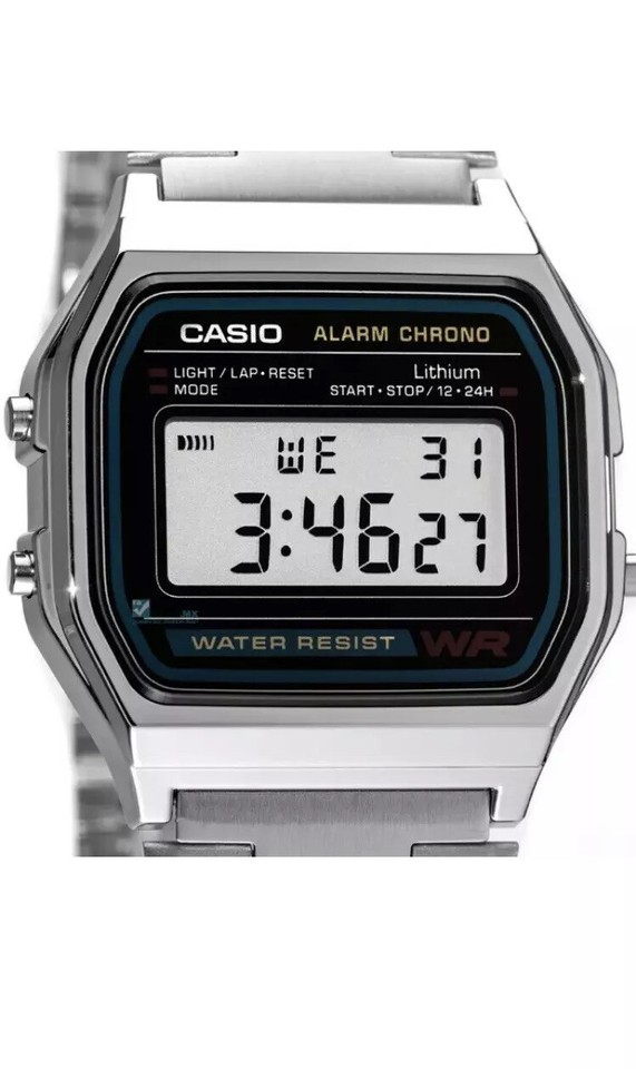 Casio Watch Retro Digital Unisex A-158W A-158, Reloj Original Para ...