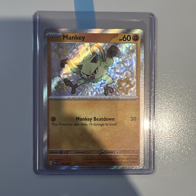 2024 Pokemon Paldean Fates Mankey Shiny Rare - 169/091 | eBay