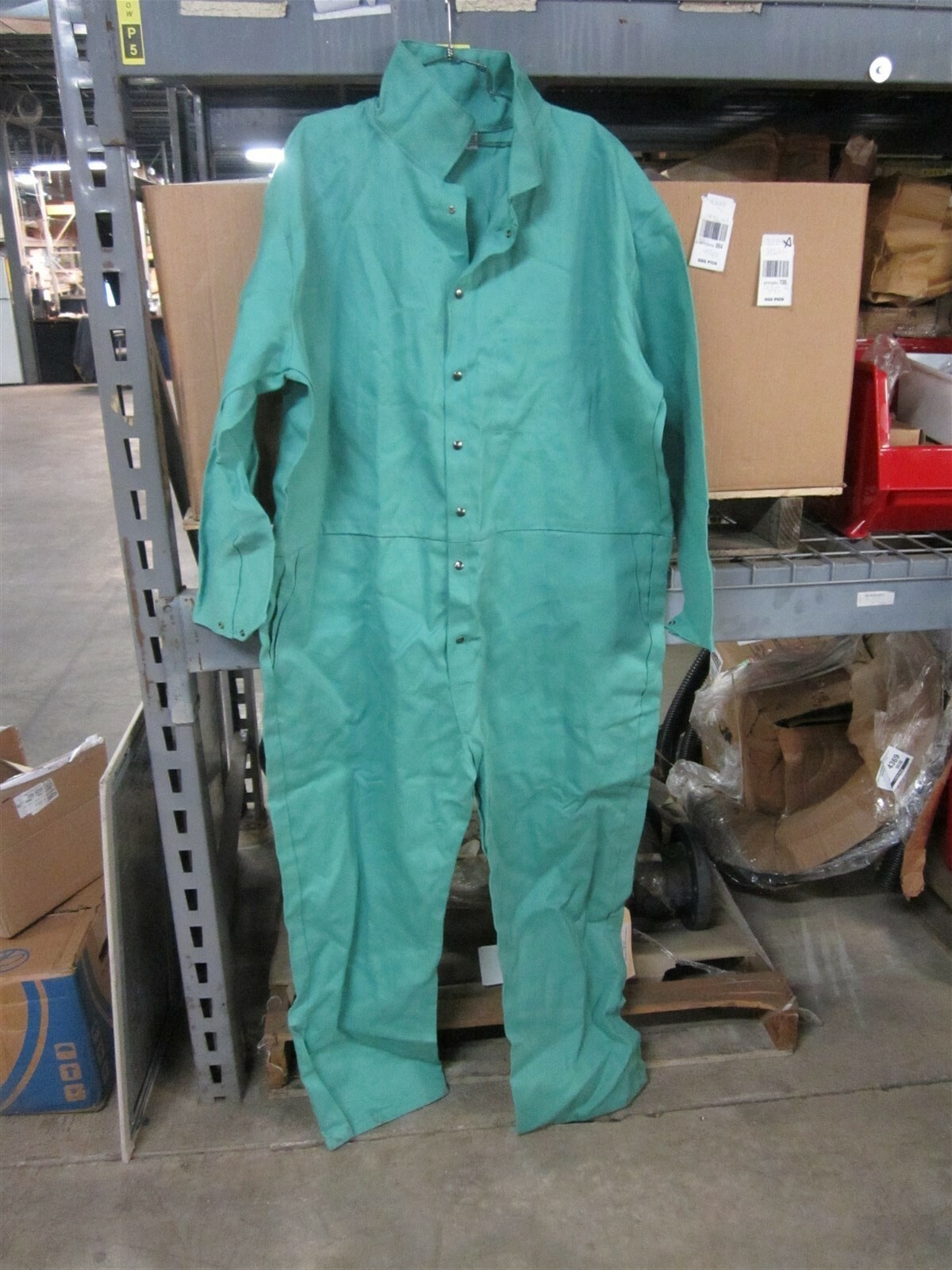 Westex Proban FR-7A Flame Resistant Green Large Button Front Welding ...