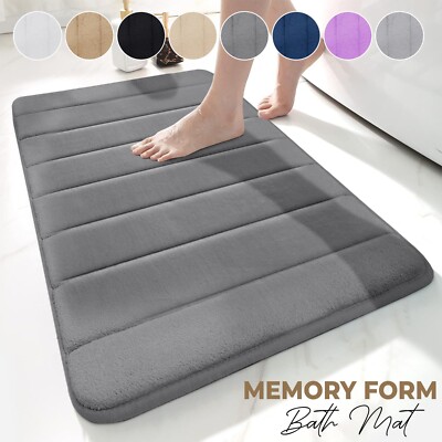 Non Slip Bath Mat Extra Large Bathroom Rug Toilet Pedestal Mats Water ...