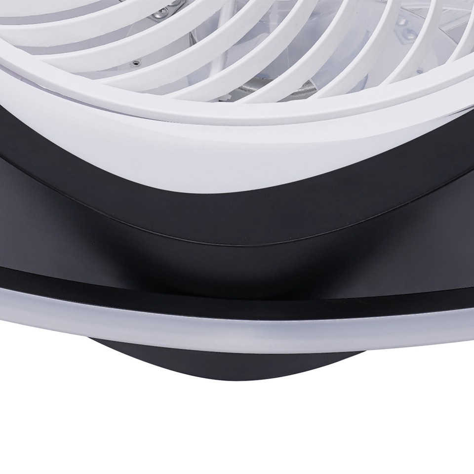 Enclosed LED Ceiling Fan Light Bladeless Ceiling Fan Lamp w/ Remote ...