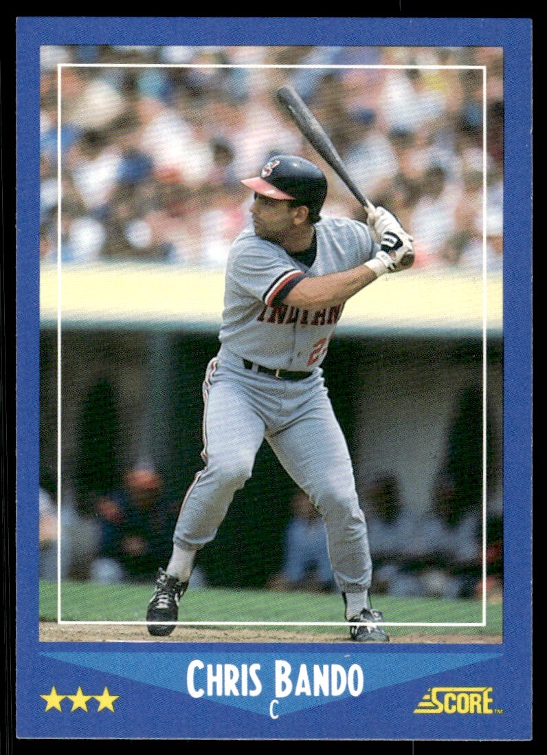1988 Score Baseball Card Chris Bando Cleveland Indians #172 | eBay