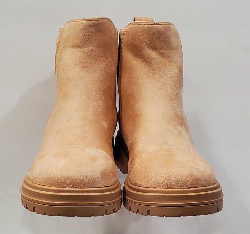 ZBY Suede Rose Gold/Peach Chelsea Pull-On Boots - 8.5 | eBay