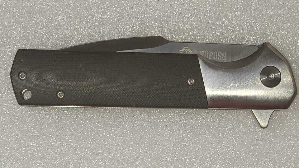 NedFoss BEAST 4.0" D2 Steel Pocket Knife with Black G10 Scales; Tip Up ...