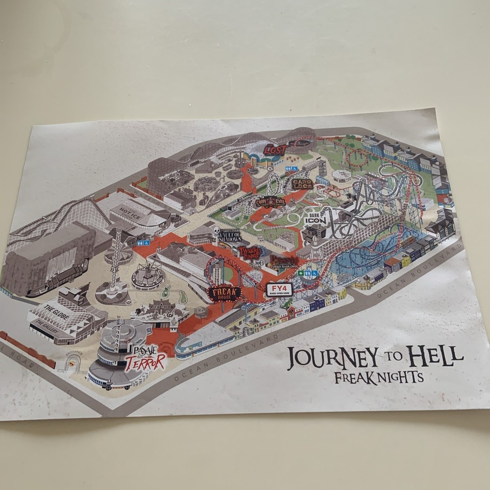 Blackpool Pleasure Beach Maps 2022, 2023, 2024 +Journey to Hell map ...