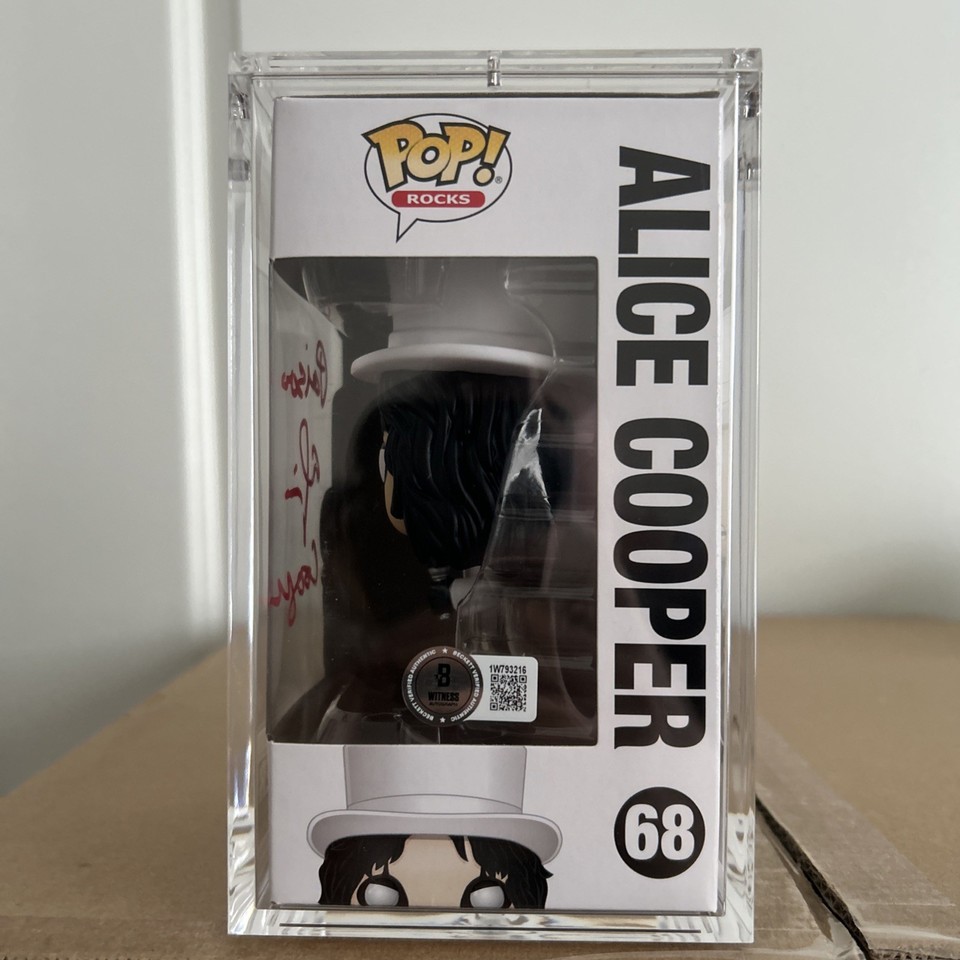 Funko Pop Alice Cooper #68 Signed Beckett Certified Inscribed “Poison ...