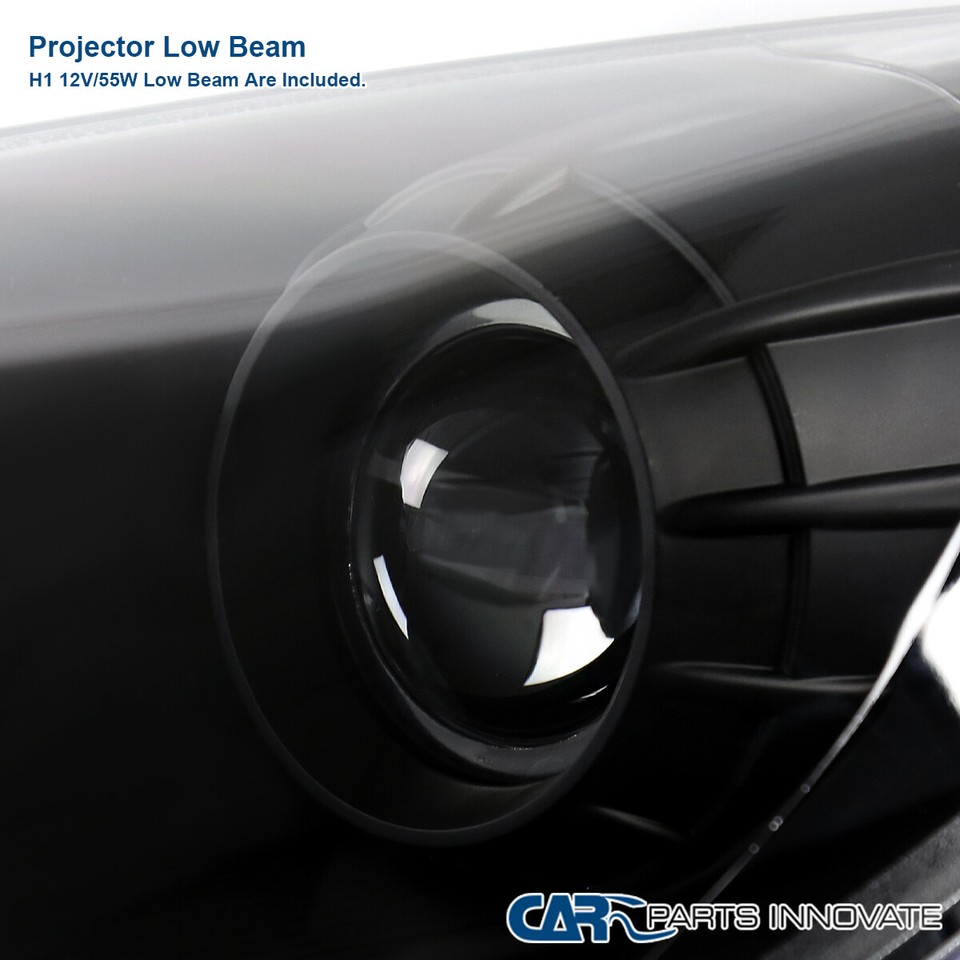 Black Fits 2010-2012 Hyundai Genesis 2Dr Coupe LED Strip Projector ...