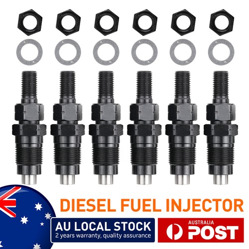 6x DIESEL FUEL INJECTOR SET SUITS TOYOTA LANDCRUISER 1HZ 70 , 100 ,105 ...