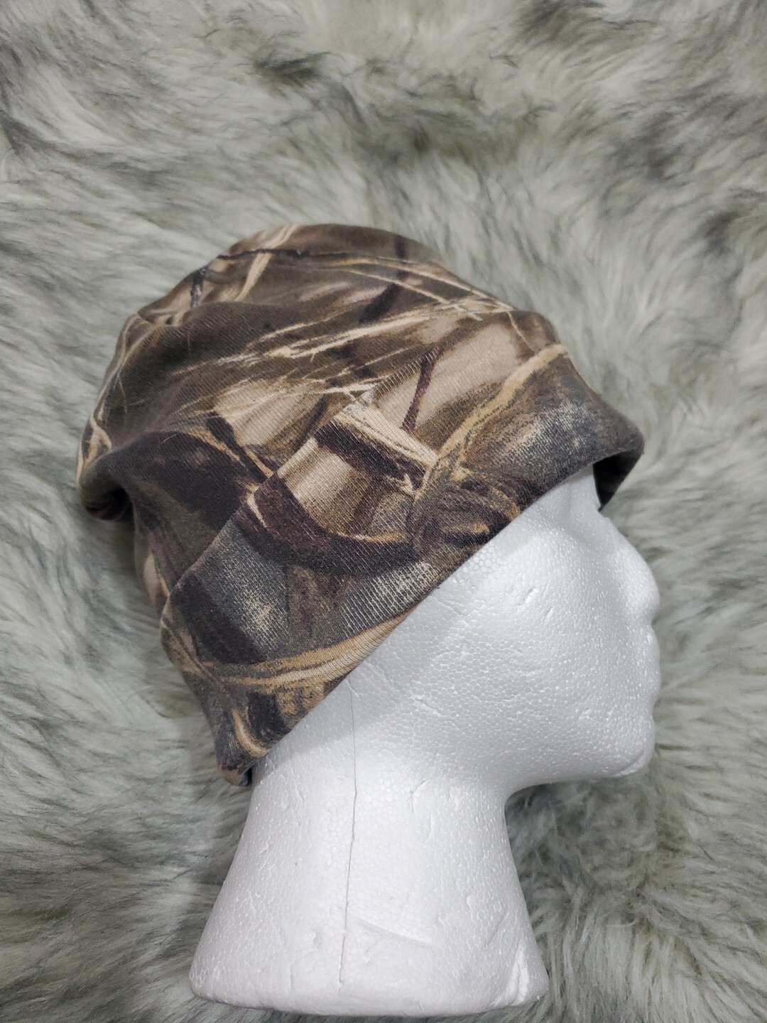 Red Head Camouflage Forest Stretch Brown Camo Skull Cap | eBay