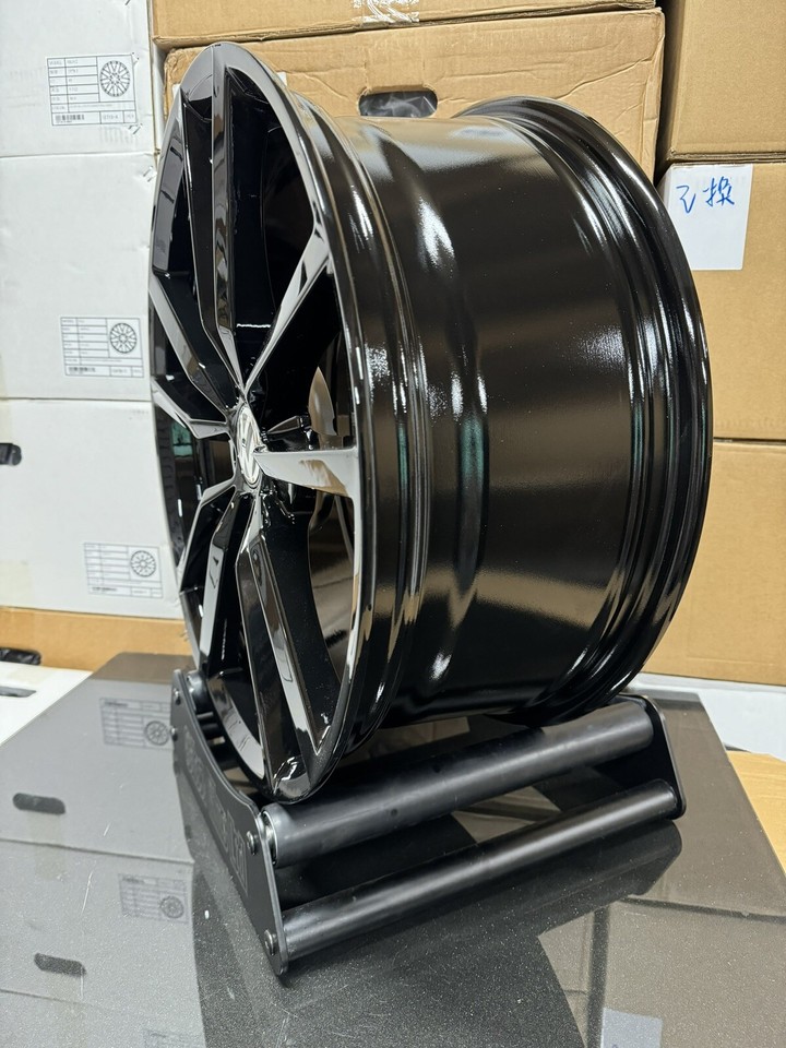 x4 19" GOLF R ALLOY WHEELS BLACK PRETORIA GTI MK5 MK6 MK7 A3 CADDY ...