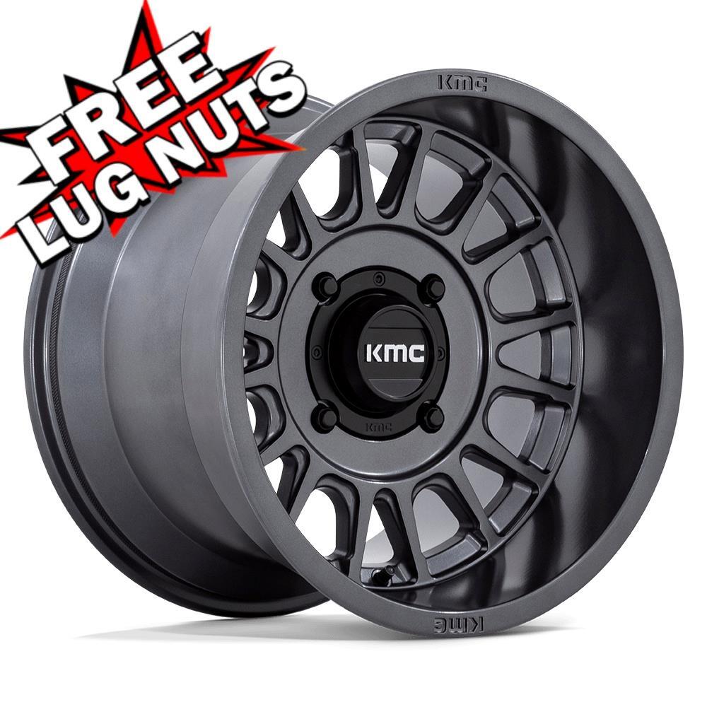 15 inch 15x7 KMC KS138 IMPACT UTV ANTHRACITE wheels rims 4x6.14 4x156 ...