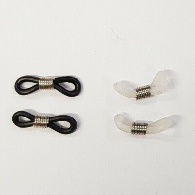 Rubber Connectors for Glasses Holder Necklace Chain Black or White ...