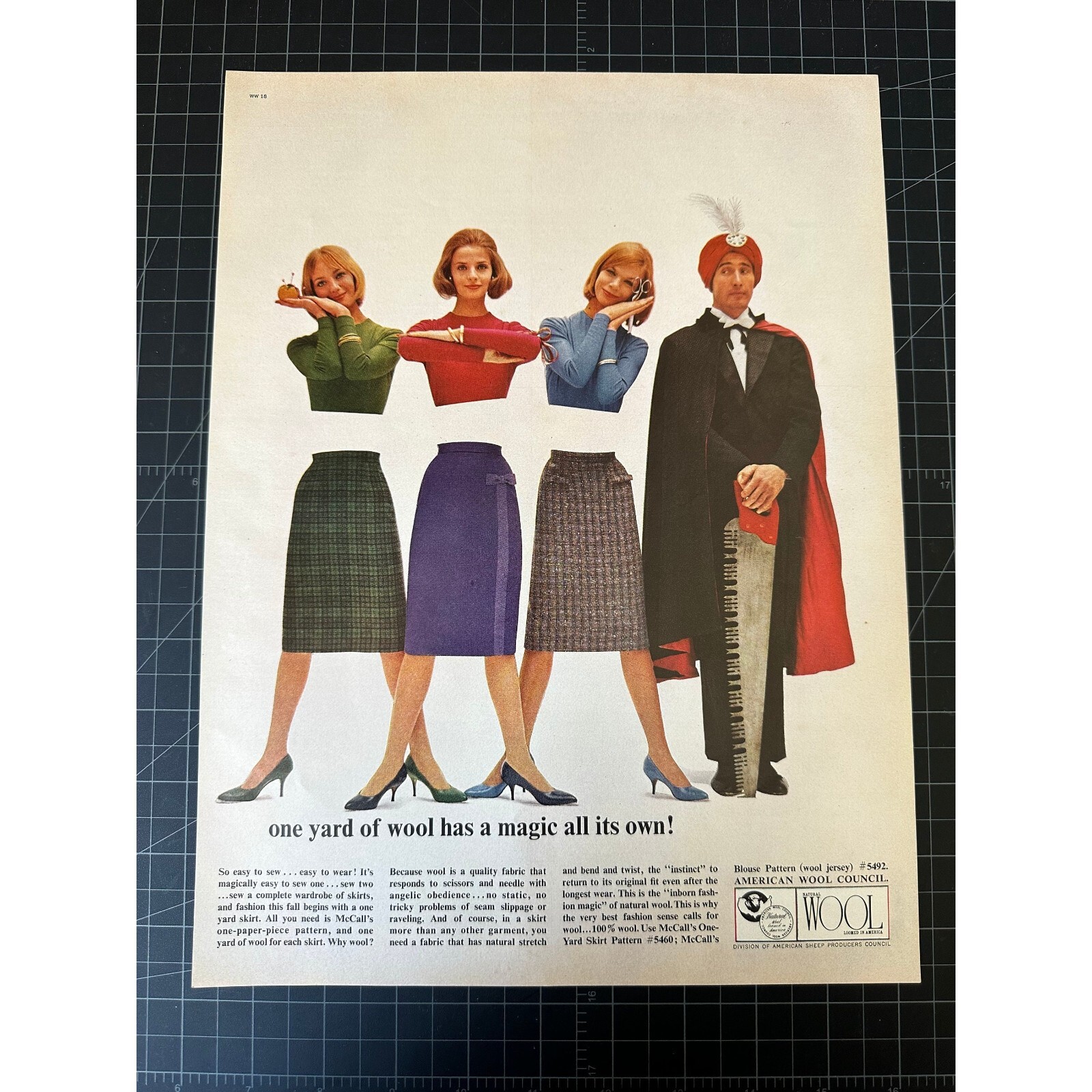 Vintage 1960 american wool council clothing print ad | eBay