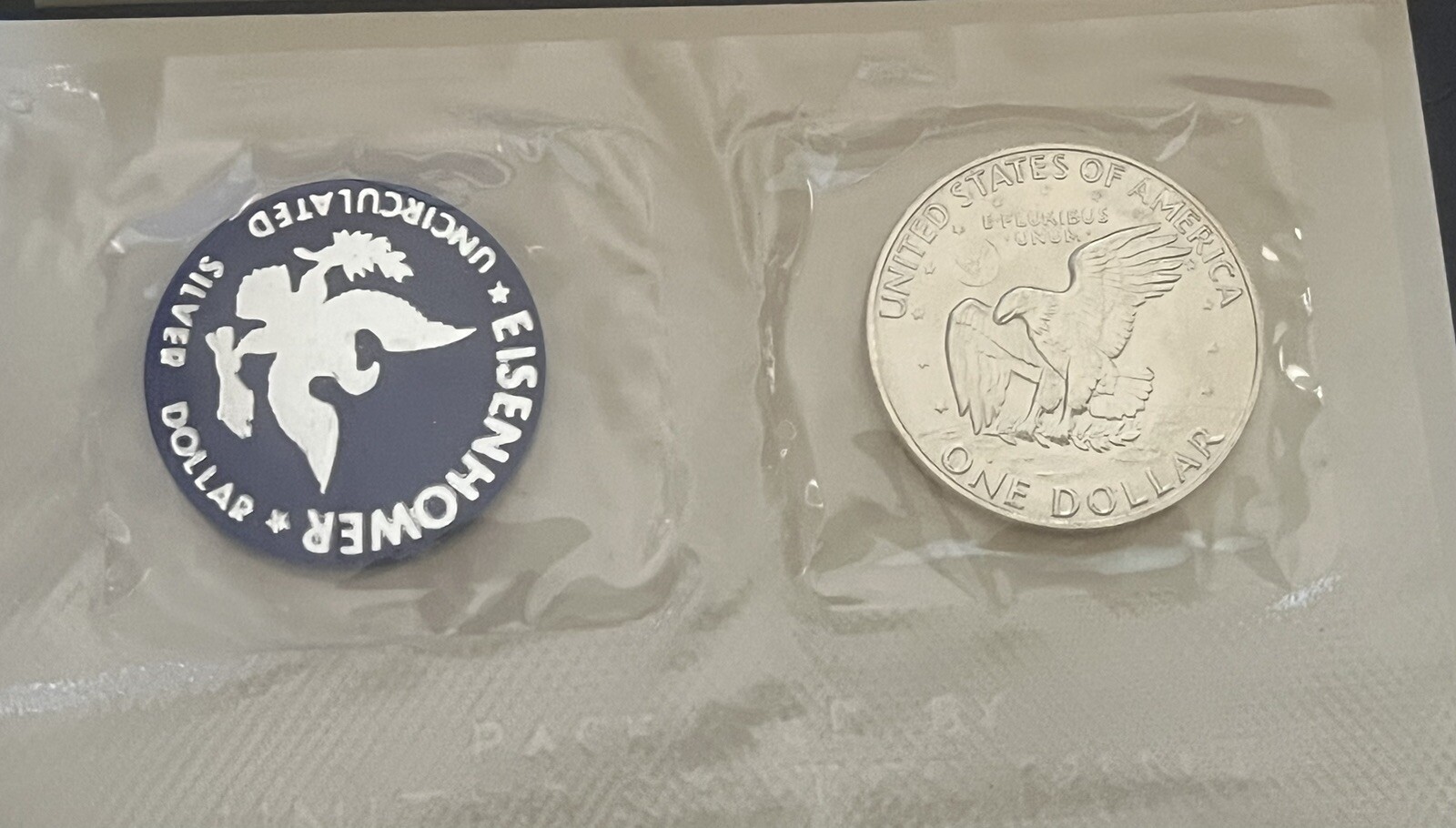 1973-S US Eisenhower Uncirculated Silver Dollar Blue Ike Silver OGP ...