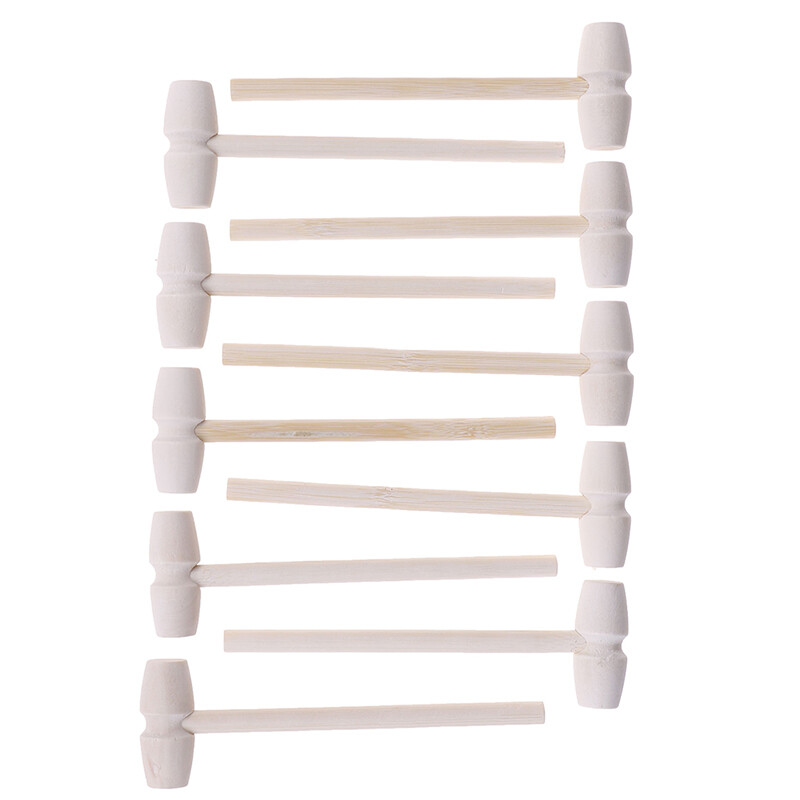 10 Pcs Mini Wooden Hammer Ball Toy Pounder Replacement Wood Mallets ...