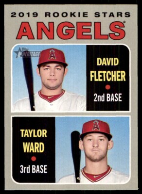 2019 Topps Heritage David Fletcher/Taylor Ward RC Los Angeles Angels ...