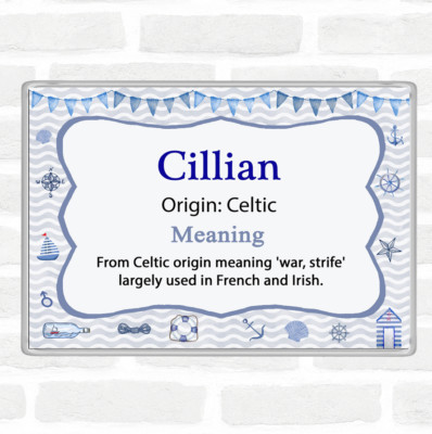 Cillian Name Meaning Jumbo Fridge Magnet Nautical | eBay UK