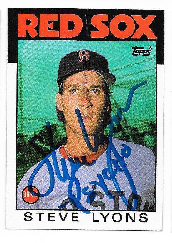 STEVE LYONS 1986 TOPPS AUTOGRAPHED SIGNED # 233 RED SOX | eBay