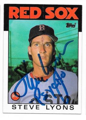 STEVE LYONS 1986 TOPPS AUTOGRAPHED SIGNED # 233 RED SOX | eBay