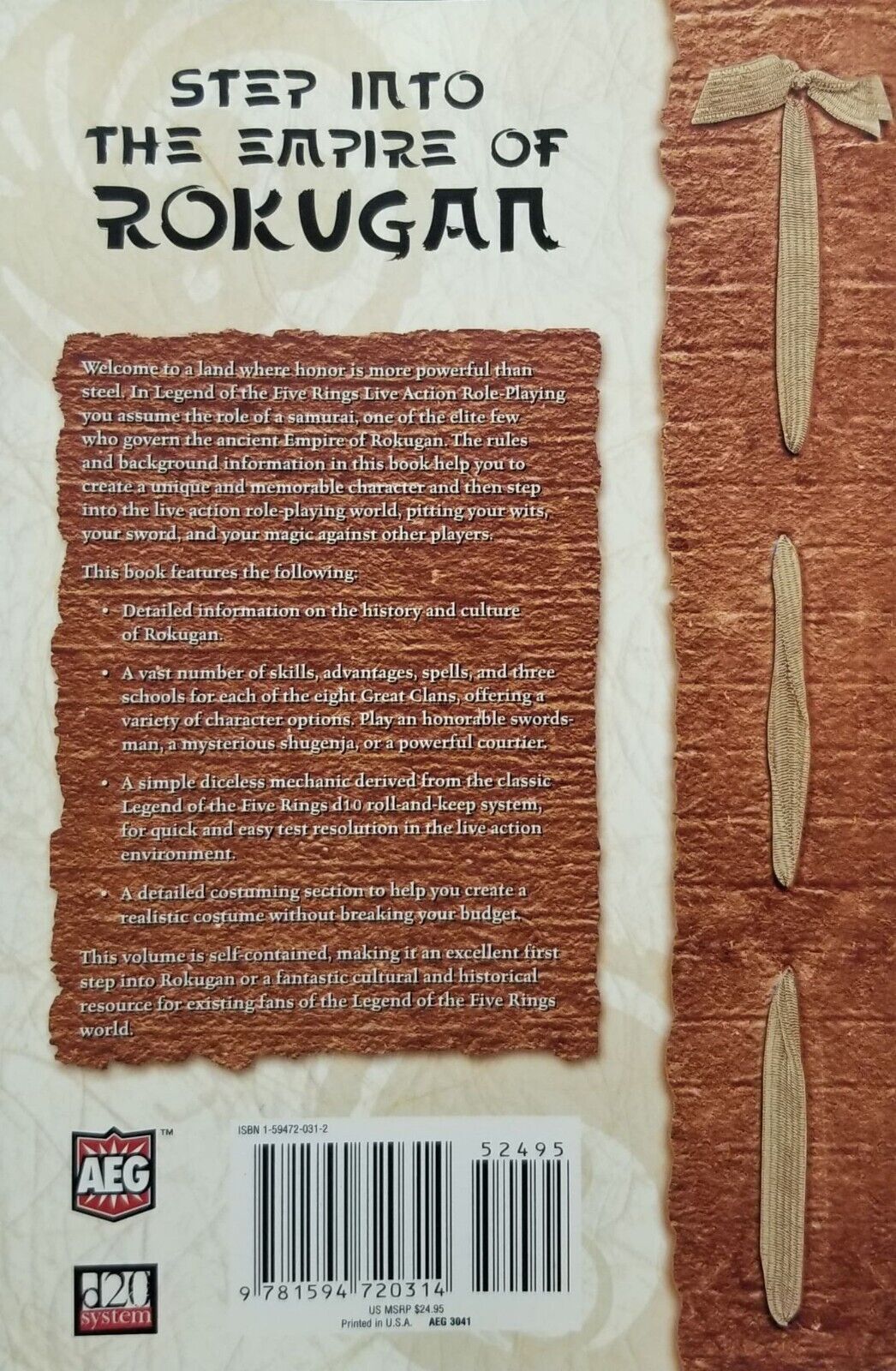 Legend of the Five Rings L5R Live Action Roleplaying Oriental ...