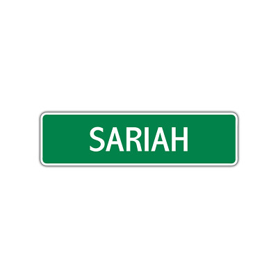 Sariah Girls Name Letter Printed Label Art Decor Novelty Aluminum Metal ...