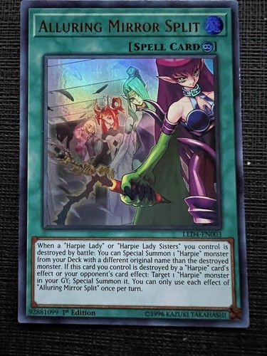 Yu-Gi-Oh! TCG Alluring Mirror Split LED4-EN003 1st Edition Super Rare ...