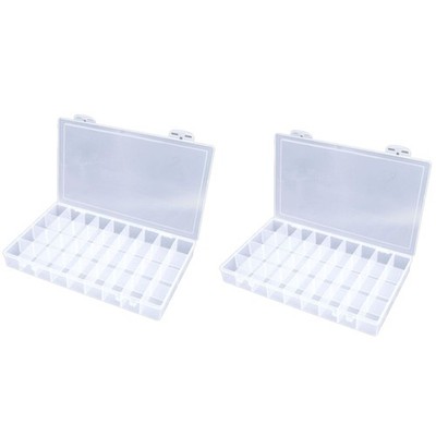 2PCS 36 Grids Large Plastic Organizer Box with Dividers Compartment ...