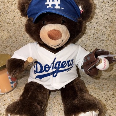 Build A Bear BAB LA Los Angeles Dodgers Brown Bear MLB Plush 16” Bat ...