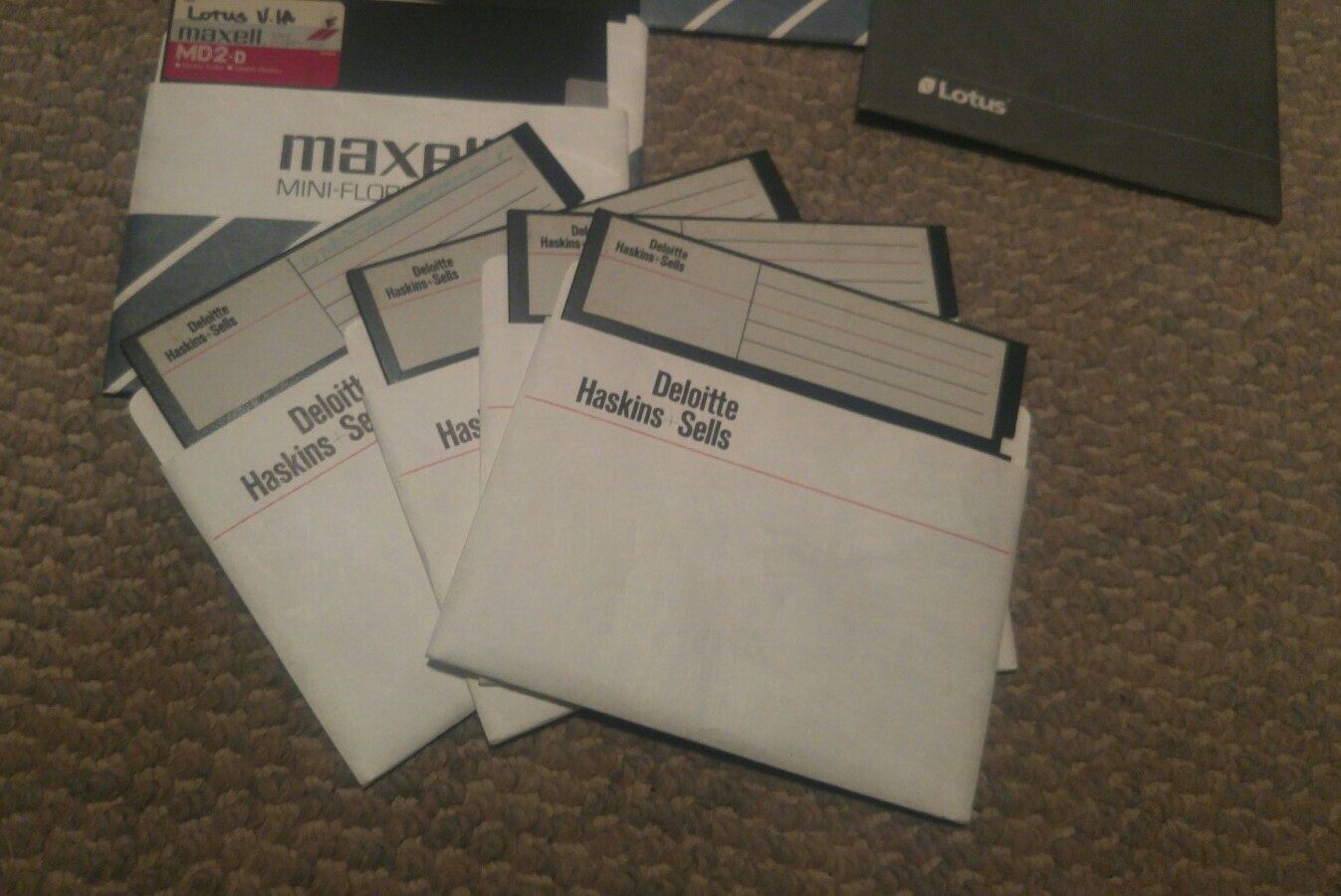 Lot of 9 5.25 Floppy Disks DOS Lotus 123 verbatim Box Vintage Computer ...