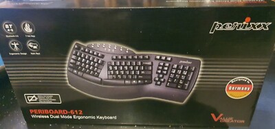 PERIBOARD-612 Wireless Ergonomic Split Keyboard with Dual Mode 2.4G and ...