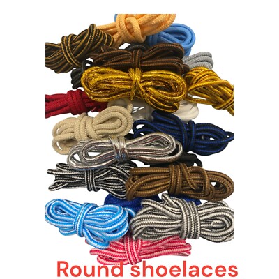 Strings Replacement Round Shoe Laces 45" or 54" 60" Optional Metal ...