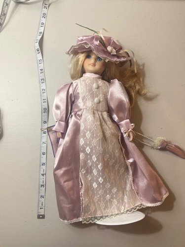Victorian J. Misa Collection Porcelain Doll in Purple and Lace | eBay