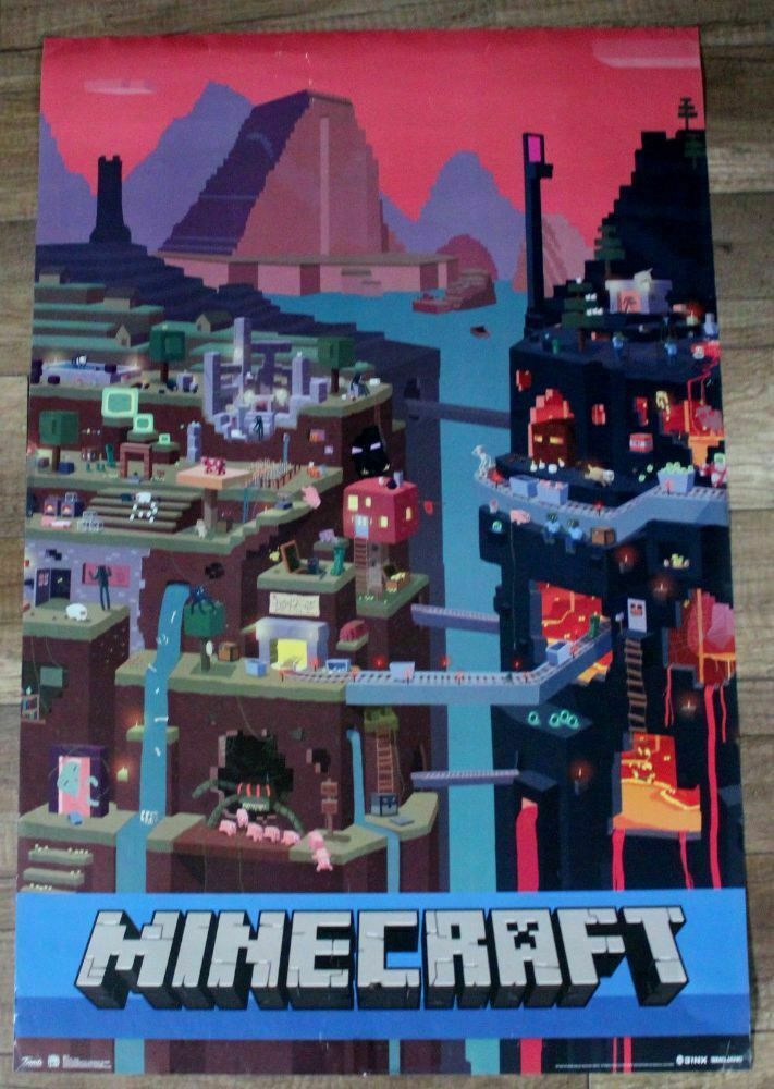 Minecraft Cube 2000s Notch Jinx Mojang Trends Video Game Poster #6014 ...