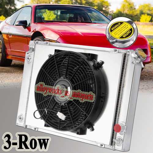 For 1984-1988 86 Pontiac Fiero 2.5L 2.8L AT Aluminum 3 Rows Radiator ...