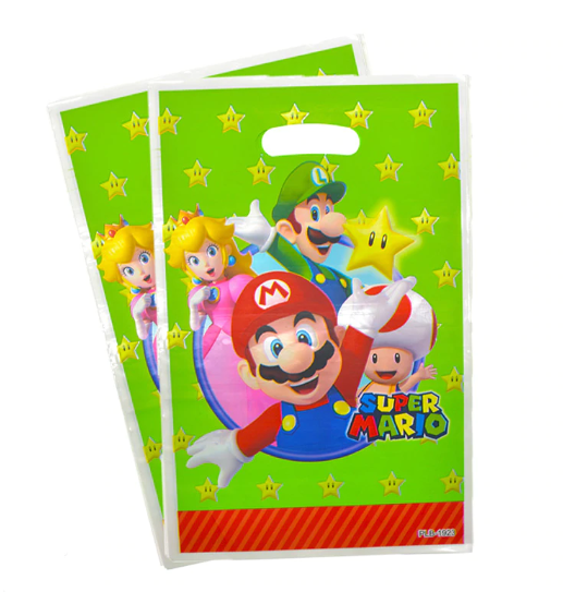 10 Pack Super Mario Loot Bags Treat Bags Green | eBay