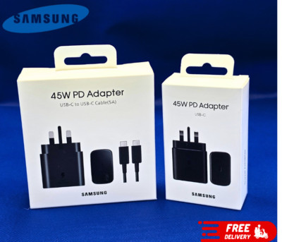 Original Type Samsung 45W & with Cable Super Fast Type C Charger ...