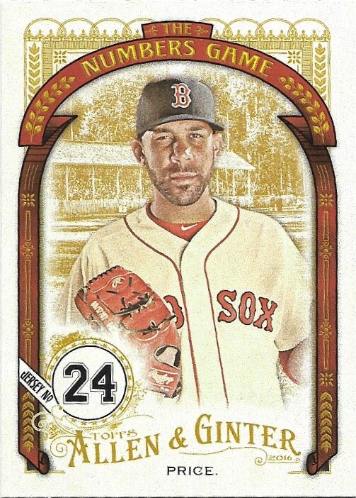 DAVID PRICE - 2016 Topps Allen & Ginter - Numbers Game #NG-14 - Red Sox ...