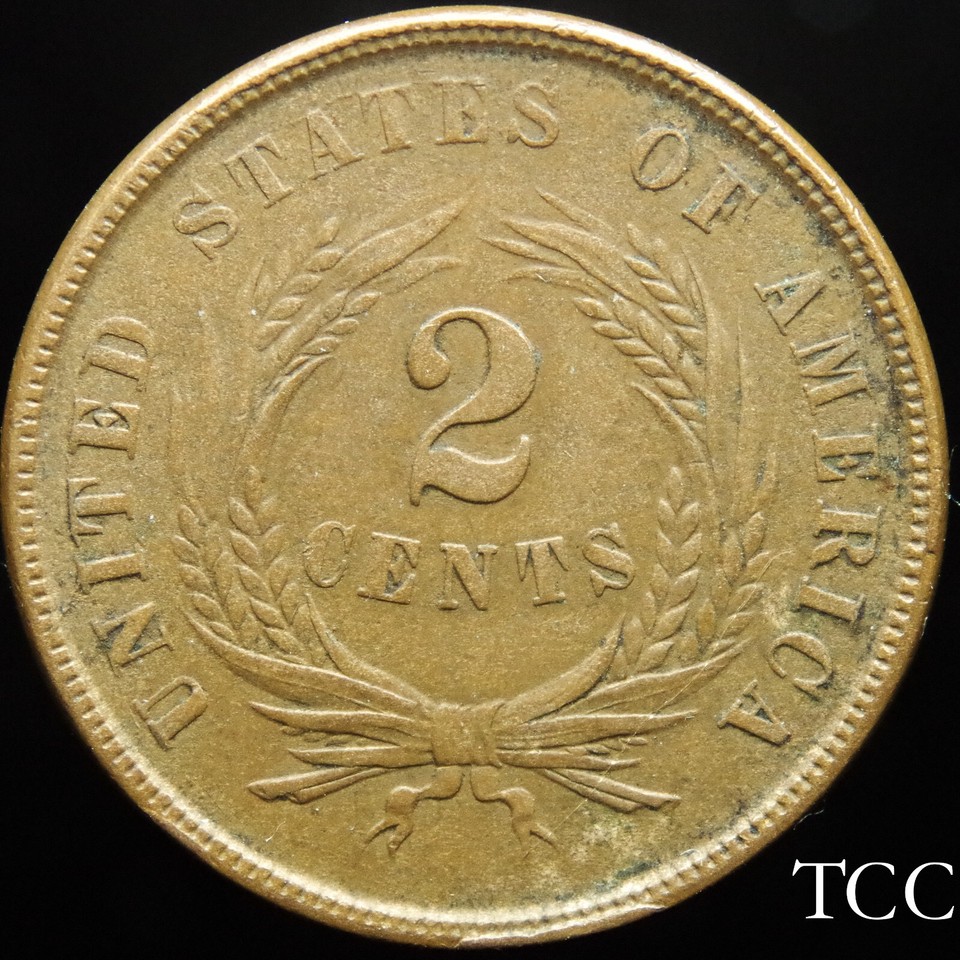 1864 TWO CENT PIECE ~ AWESOME ORIGINAL 2c COIN ~ FREE SHIPPING ~ TCC | eBay