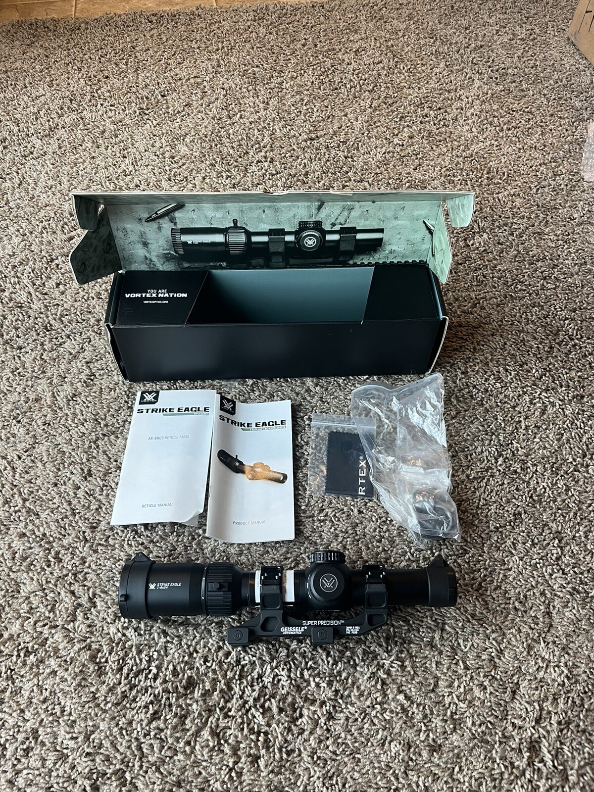New Vortex Optics Strike Eagle 1-6x24 w/ Replica Geissele Super ...