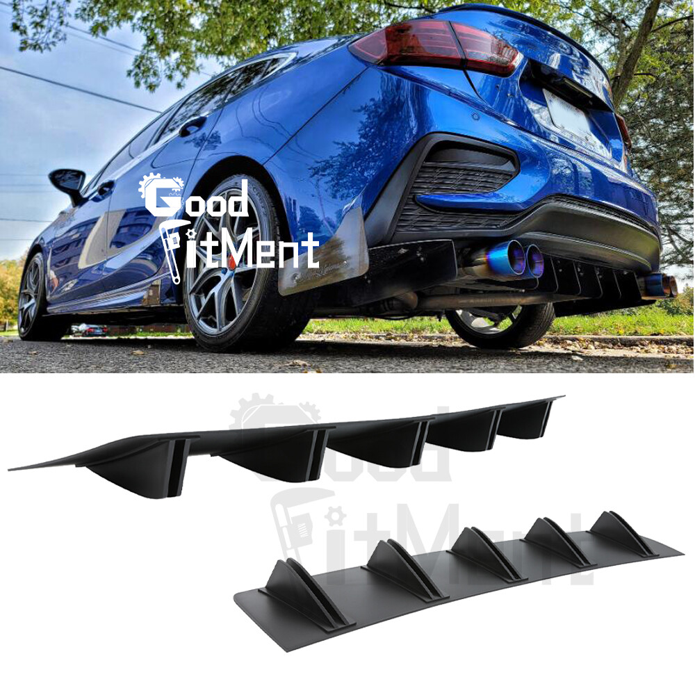 For Chevy Cruze 2010-19 Car Rear Lip Bumper Diffuser 10 Shark Fins ...