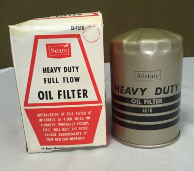 Sears Roebuck Heavy Duty Full Flow Oil Filter 28 4516 Vintage NOS | eBay