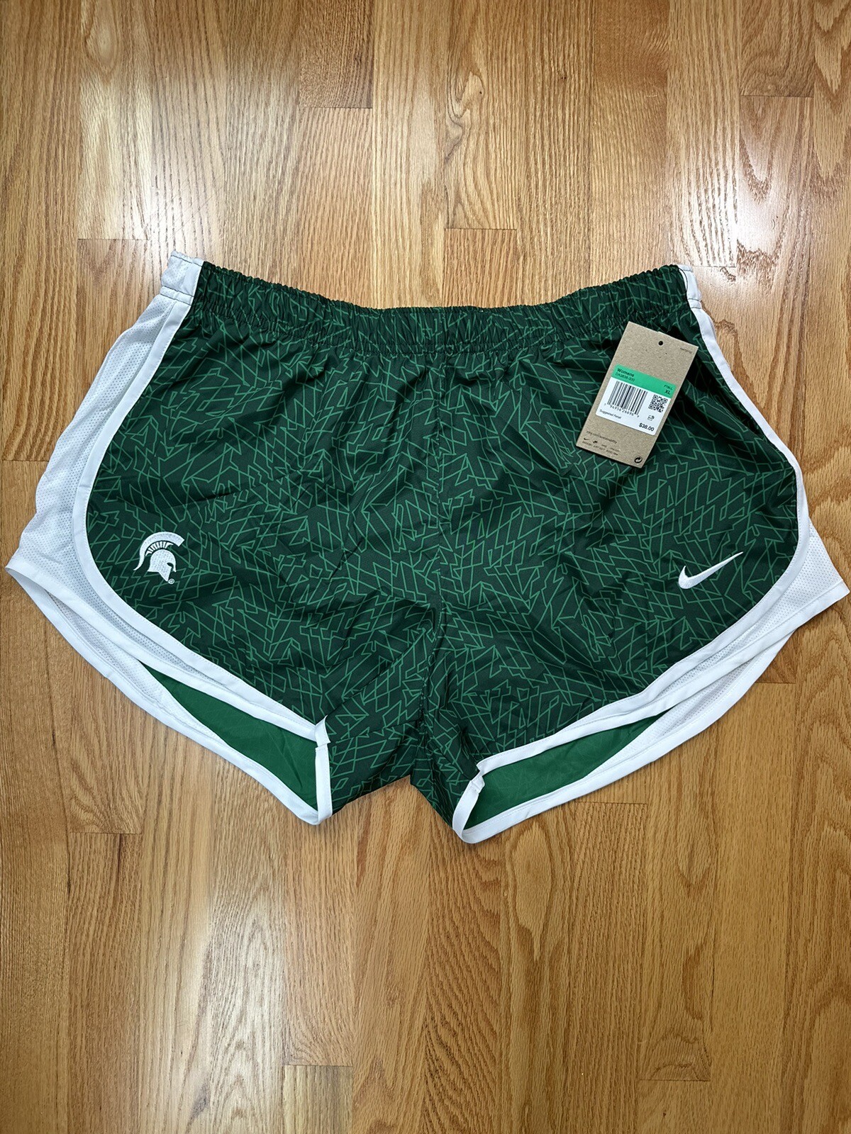 Nike Michigan State Spartans Womens Medium Shorts DA3838-330 Green Size ...