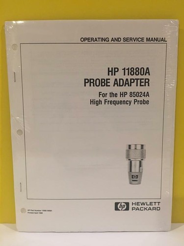 HP 11880-90001 11880A Probe Adapter for 85024A Operating and Service ...