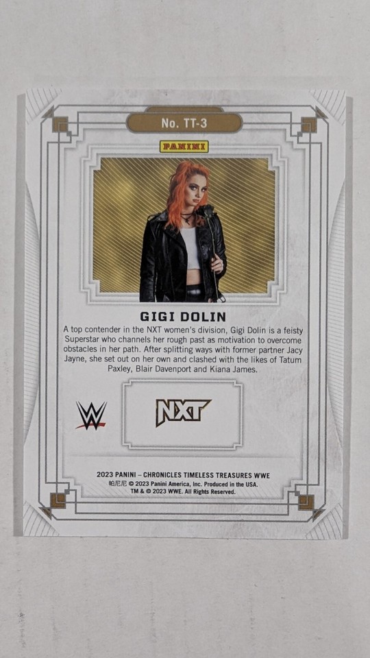 2023 Panini Chronicles WWE Timeless Treasures Gigi Dolan Holo Silver ...