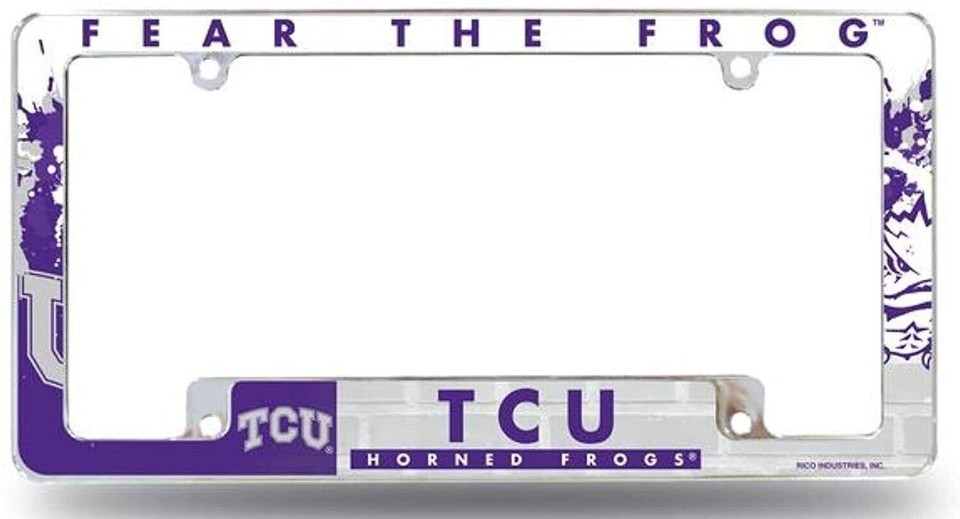 Texas Christian University TCU Horned Frogs Metal License Plate Frame ...