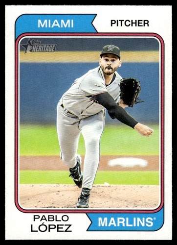 2023 Topps Heritage Pablo López Miami Marlins #411 | eBay
